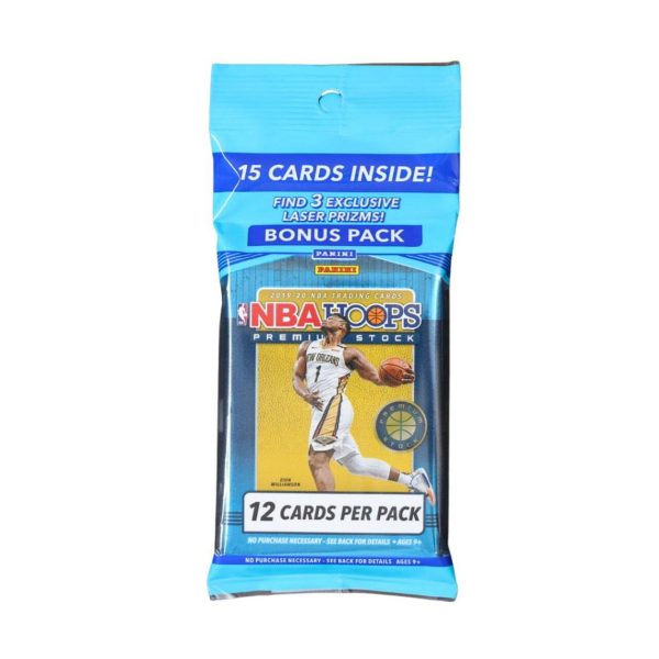 2019-20 NBA Hoops Premium Stock Pack – 15 Cards Total – 3 Laser Prizms ...